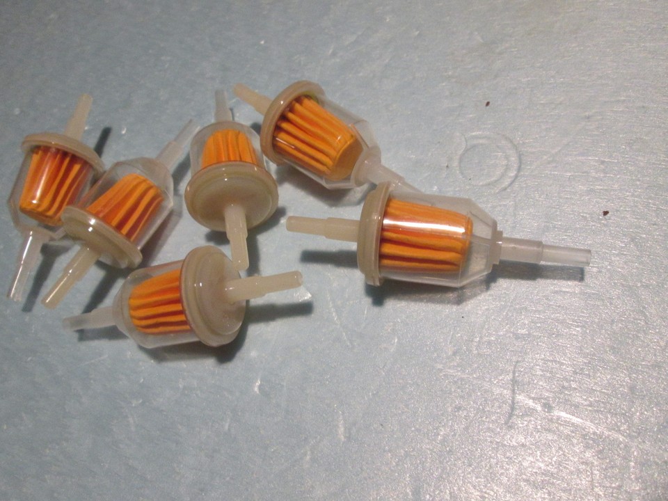 6 Pk Fuel Filters fit Various Small Gasoline Engine w. 1/4" and 5/16 ...