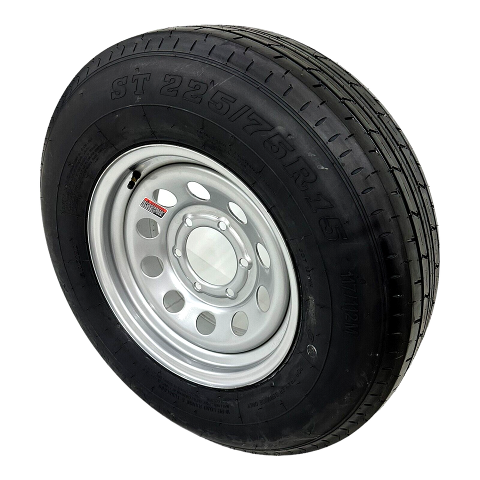 Trailer Tire On Rim ST225/75R15 Radial LRE 6 Lug 6 x 5.5" Modular Wheel ...