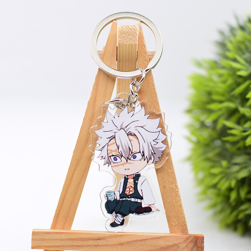 Keychain Demon Shinazugawa Sanemi Slayer Anime Bag Pendant Keyring Gift ...