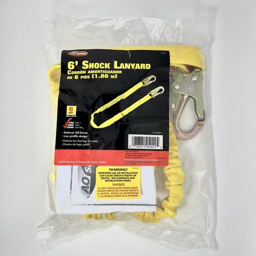 AP Safety 6’ Shock Lanyard Fall Protection (PPE) NEW | eBay