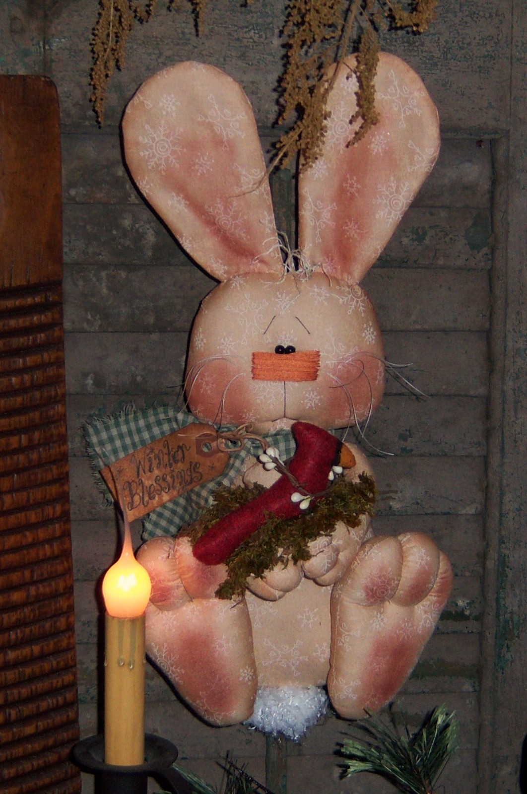 Primitive Patti's Ratties Bunny Rabbit Cardinal Door Doll Paper Pattern ...