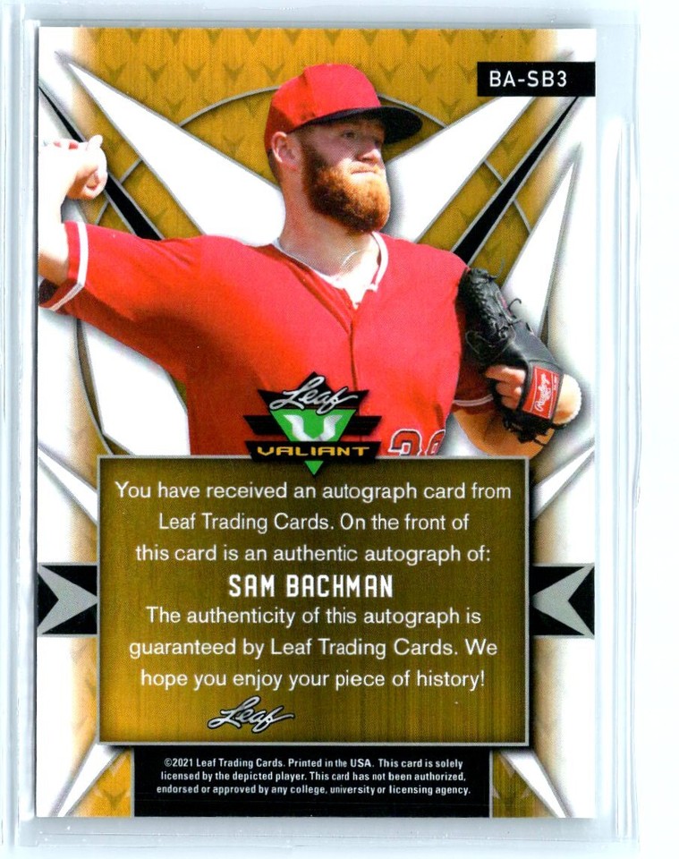 2021 Leaf Valiant #BA-SB3 Sam Bachman Autograph | eBay