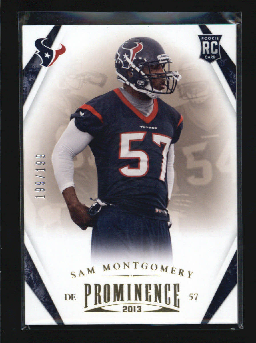 SAM MONTGOMERY 2013 PANINI PROMINENCE #183 ROOKIE RC #199/199 AF3541 | eBay