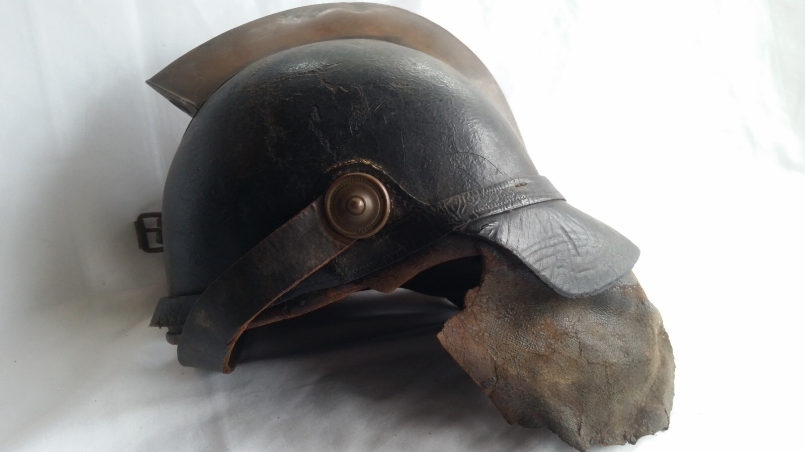 1800s Early 1900s French German Leather Fire Brigade Helmet | eBay