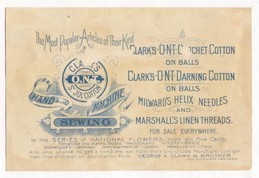 CLARKS O N T THREAD LG TRADE CARD VENICE SCENE *** COLORFUL ***TC1859 ...