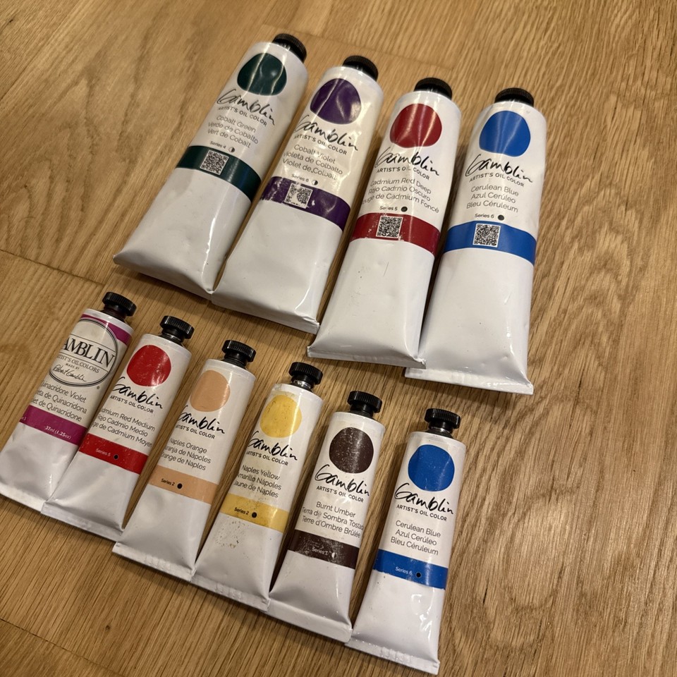 Gamblin Artists Oil Paint Lot Of 10 , 150ml And 37ml High Series Number | eBay