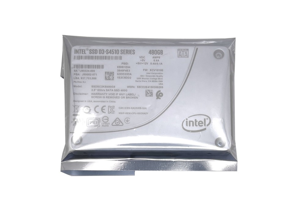 Intel SSD 480GB SSDSC2KB480G801 D3-S4510 2.5inch 7mm SATA III internal ...