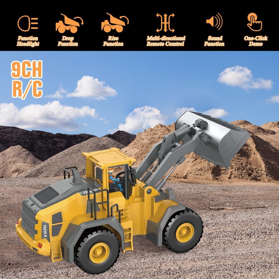 Remote Control Bulldozer 11 Channel Rc Bulldozer Construction Toys - W ...