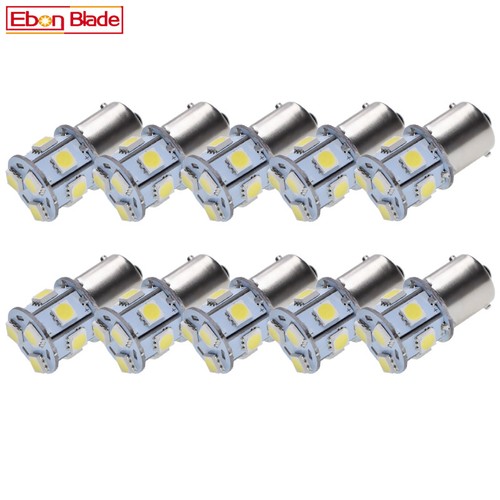 10 x BAY15D 1157 P21/5W White 5050 9 LED Brake Tail Stop Light Bulb ...