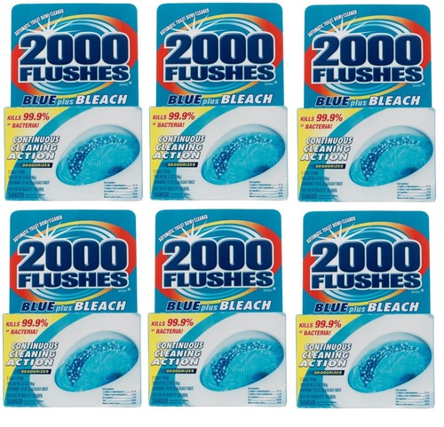6 ~ 2000 Flushes Clean Scent Automatic Bathroom Bowl Cleaner 2 Tablets ...