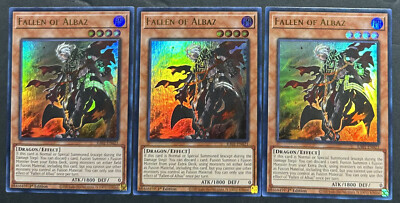 YUGIOH 3x Fallen of Albaz RA01-EN021 Ultra Rare NM/Mint | eBay