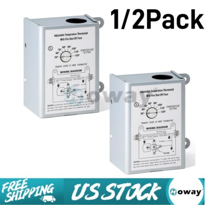 58034 Attic Fan Adjustable Thermostat Control for Lomanco F0510B2944 ...