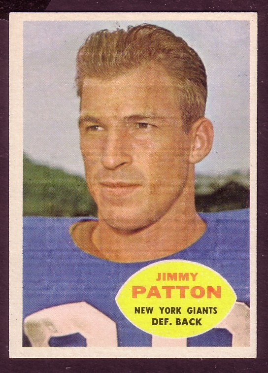 1960 TOPPS JIMMY PATTON CARD NO:79 NEAR MINT CONDITION | eBay