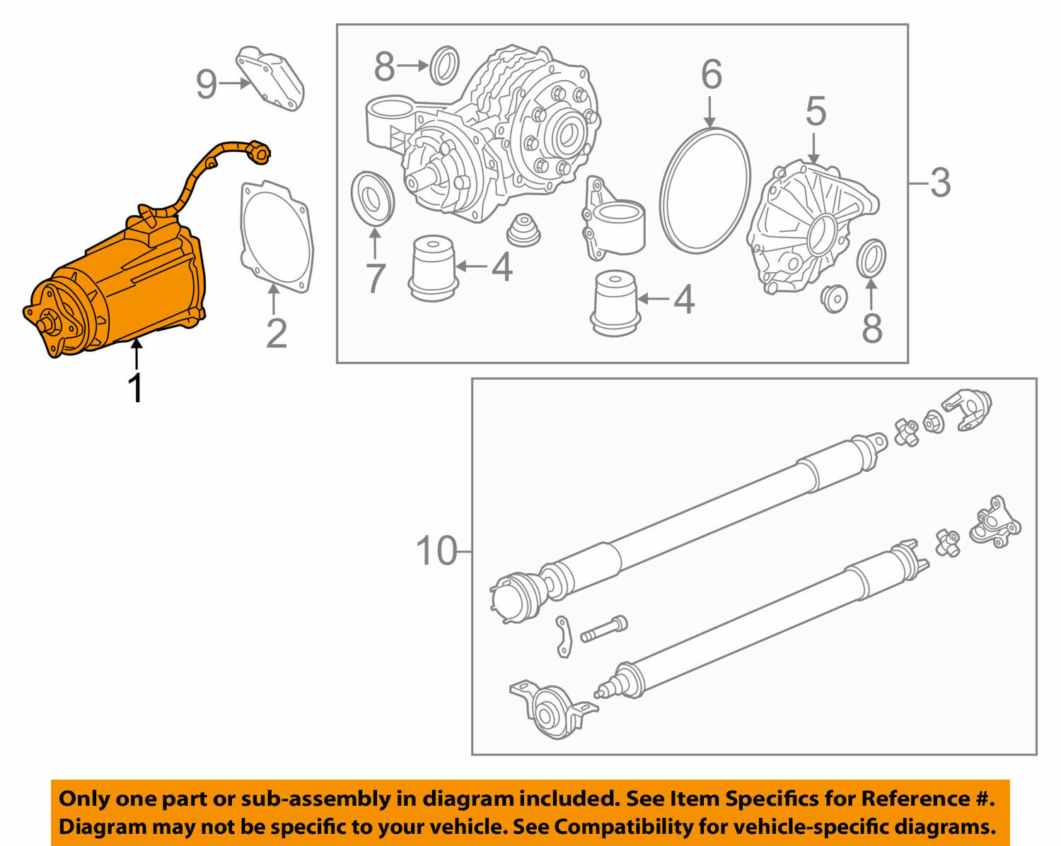 LOW MILES Chevrolet Equinox GMC Terrain rear differential Housing ...