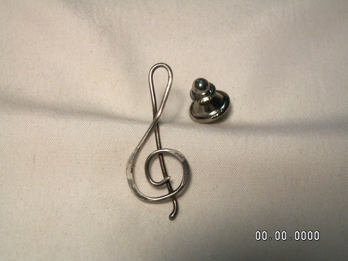 Vintage Sterling Silver Music CLEF Tack Pin | eBay