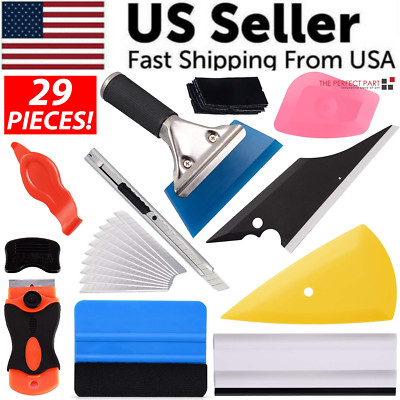 29 PCS Window Tint Tools Kit Car Auto Film Tinting Scraper Squeegee ...
