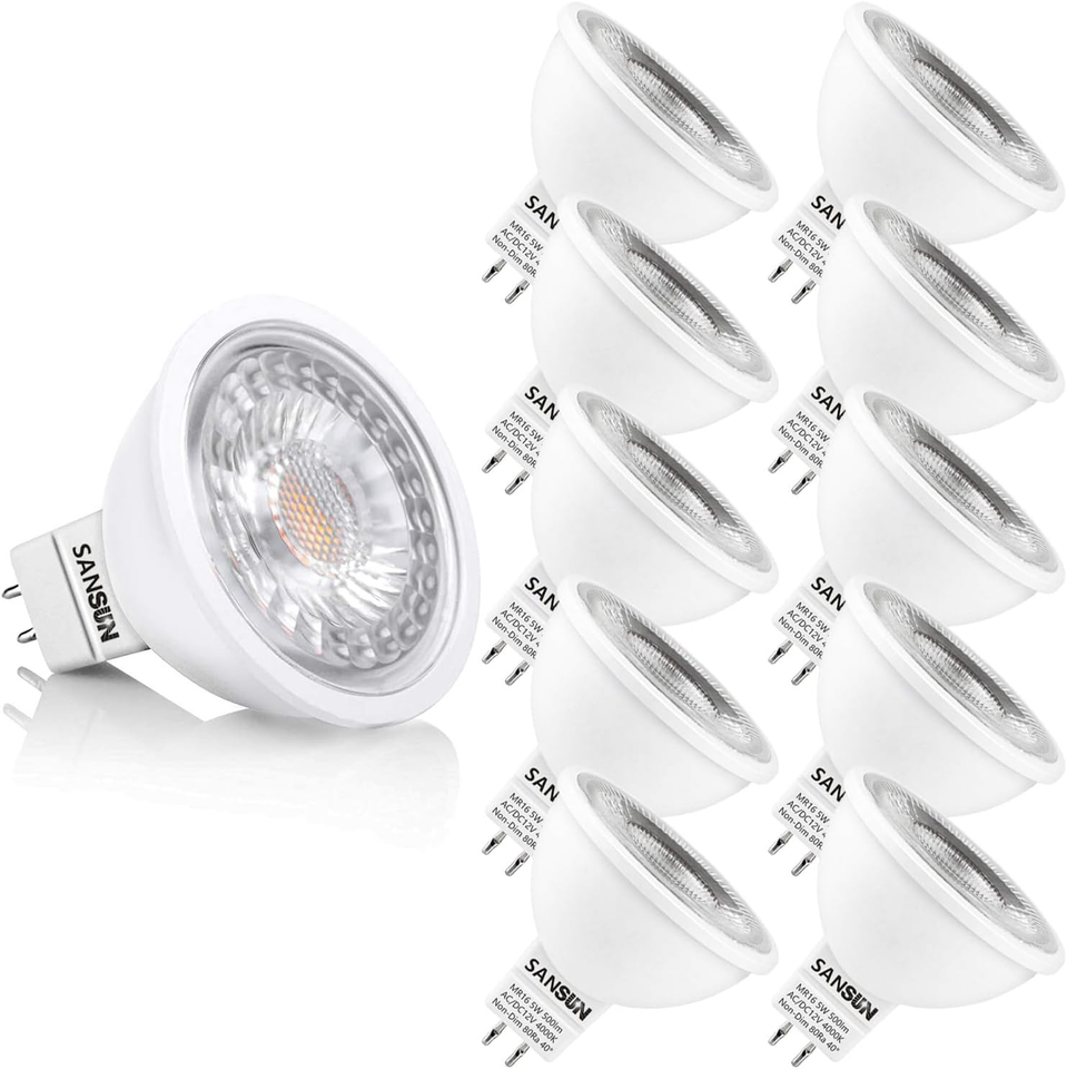 5W MR16 LED Landscape Light Bulbs, Low Voltage 12V 50W Halogen ...