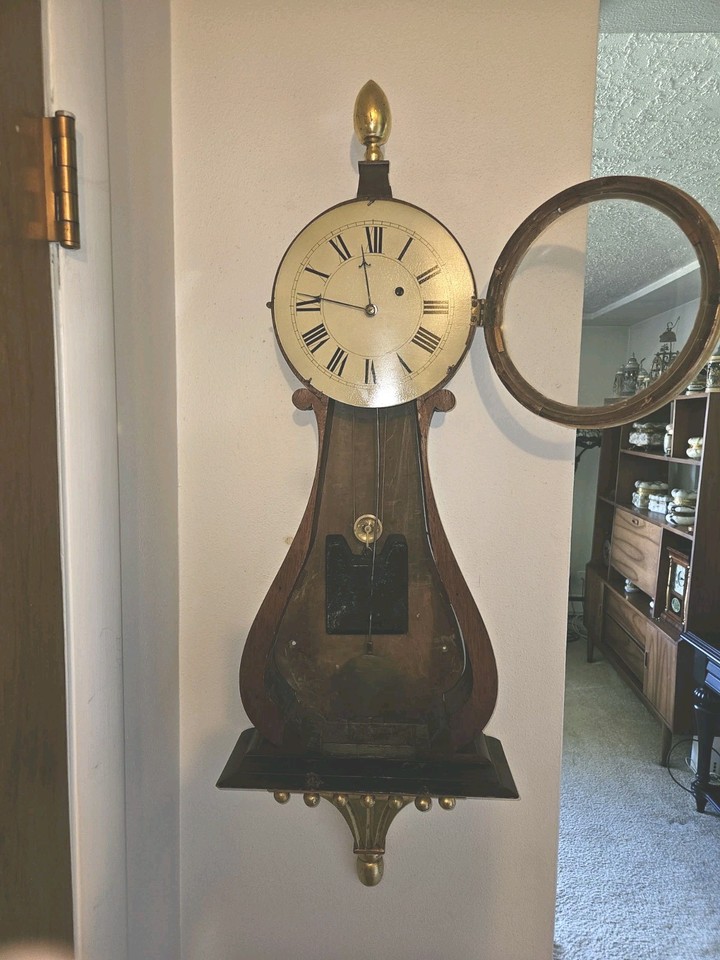 Antique American Lyre Style Banjo Clock | eBay