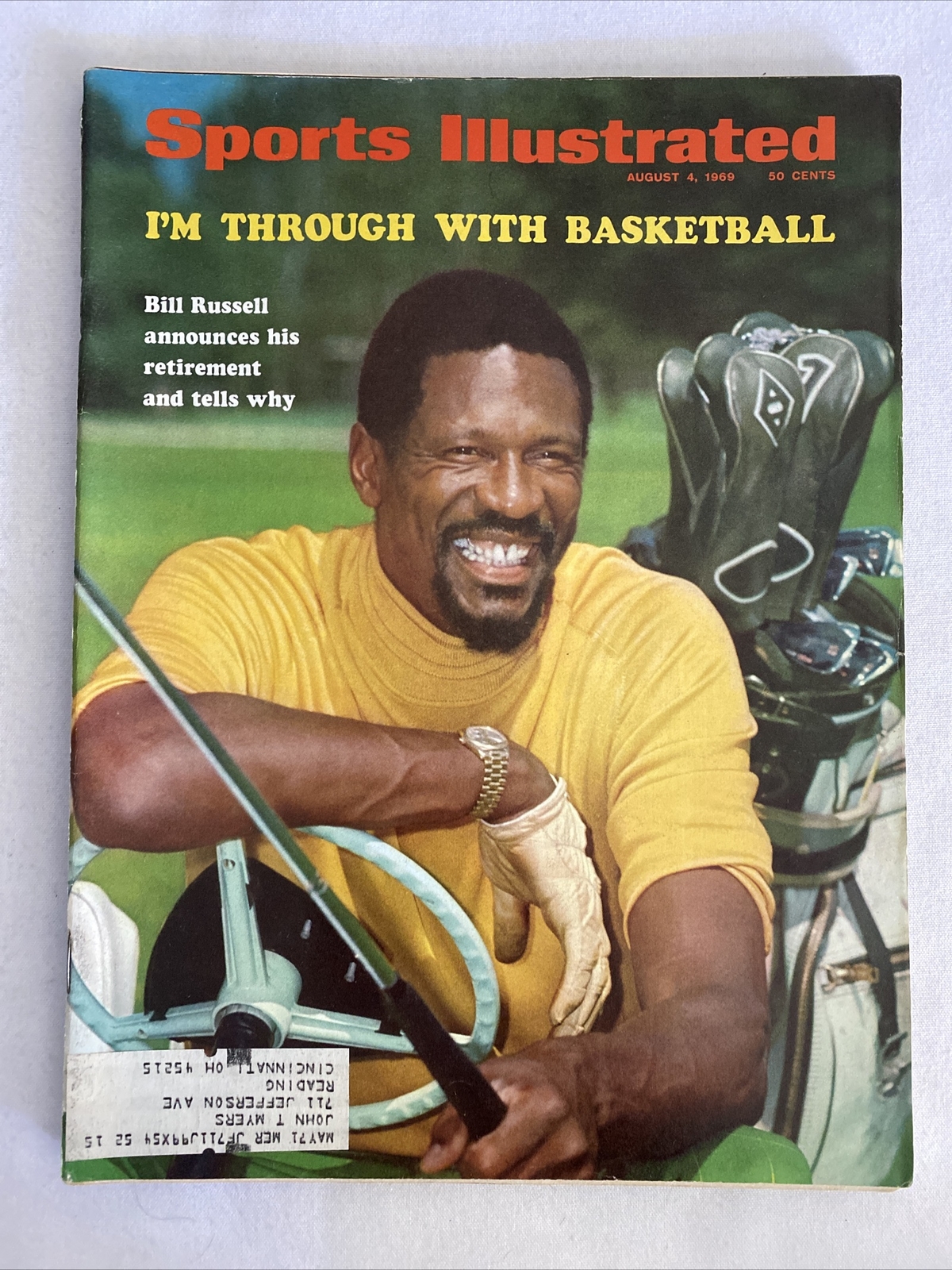 1969 August 4 Sports Illustrated Magazine Bill Russell Retirement ...