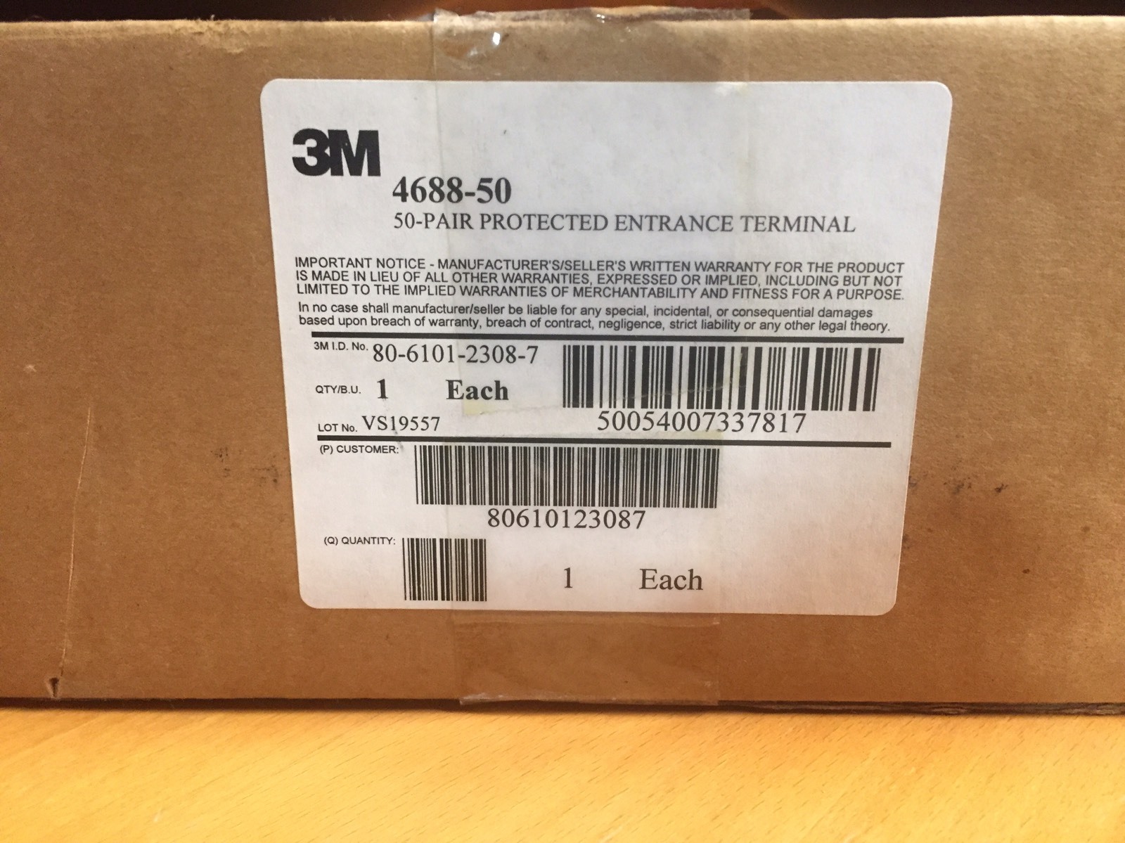 3M 4688-50 (80-6101-2308-7) 50 Pair Protected Entrance Terminal | eBay