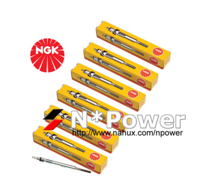NGK GLOW PLUG X6 FOR BMW X5 E53 E70 E71 M57TUD30 3.0L, 525d 530d 535d ...