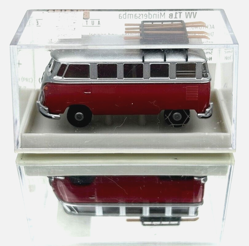 Brekina 31817 1:87 HO Scale VW T1B Mindersamba Bus Red/Silver COMBINE ...