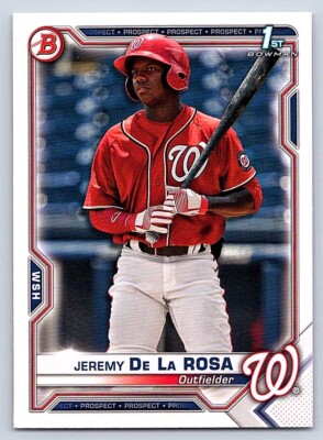 JEREMY DE LA ROSA NATIONALS RC 1st card 2021 BOWMAN PROSPECTS #BP-25 | eBay