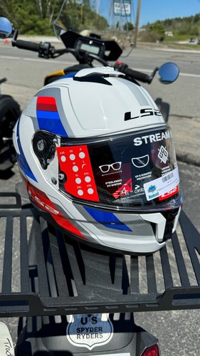 New LS2 Stream II Full Face Vintage Red/White/Blue Medium | eBay