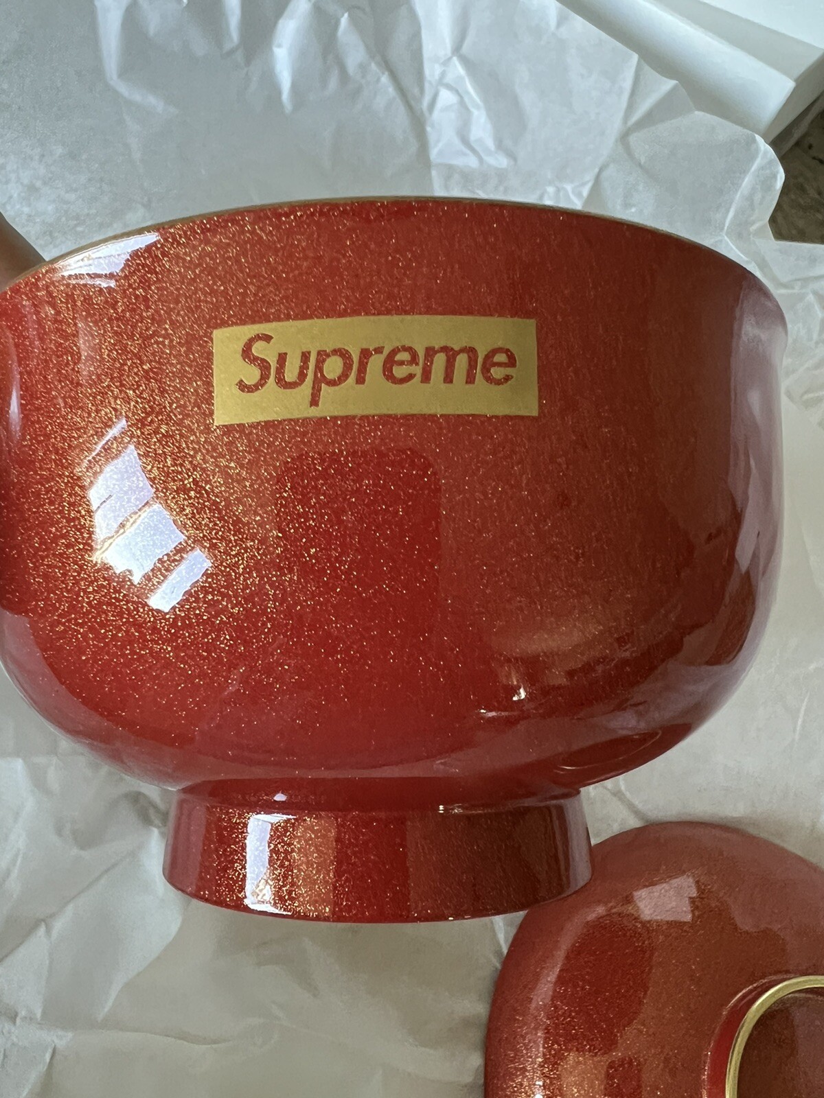 Supreme Red Japanese Zoni Glitter Bowl *In Hand* SOLD OUT FW23 | eBay