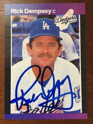 RICK DEMPSEY 1989 DONRUSS AUTOGRAPHED SIGNED AUTO BASEBALL CARD 432 ...