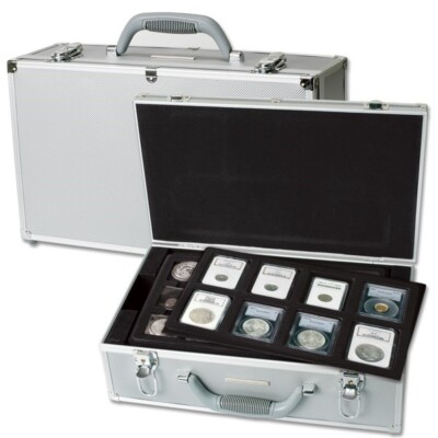 Aluminum Coin Suitcase Lockable Collection Case For 12 Lighthouse 12 ...