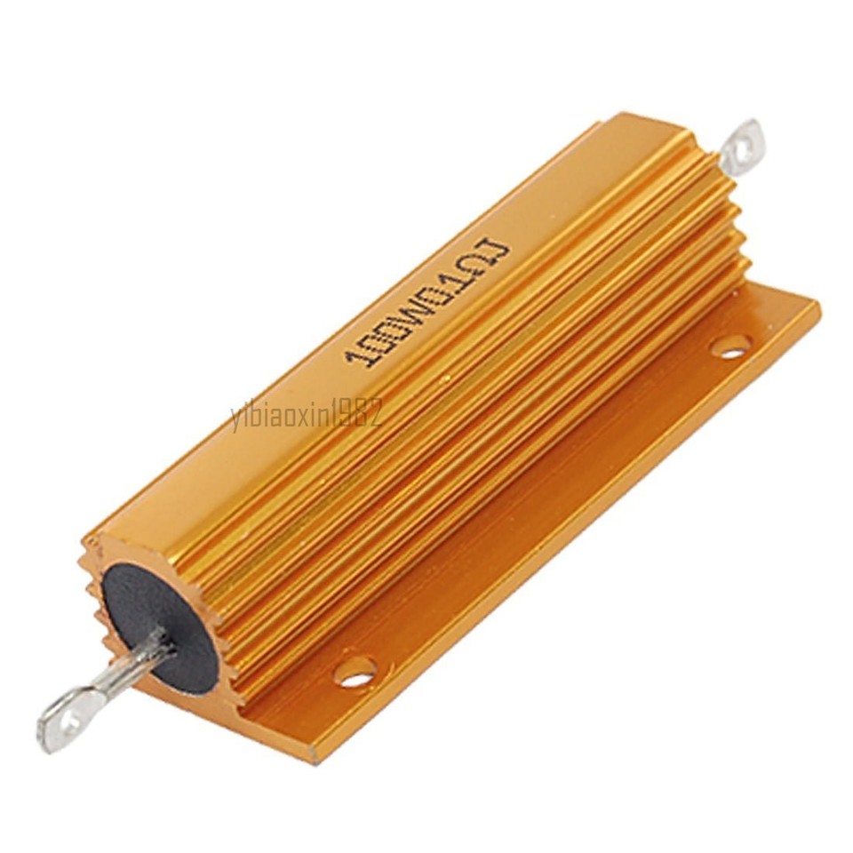 1Pcs Gold Tone Case Resistors 100w 0.1 Ohm 5% Aluminum Wire Wound ...