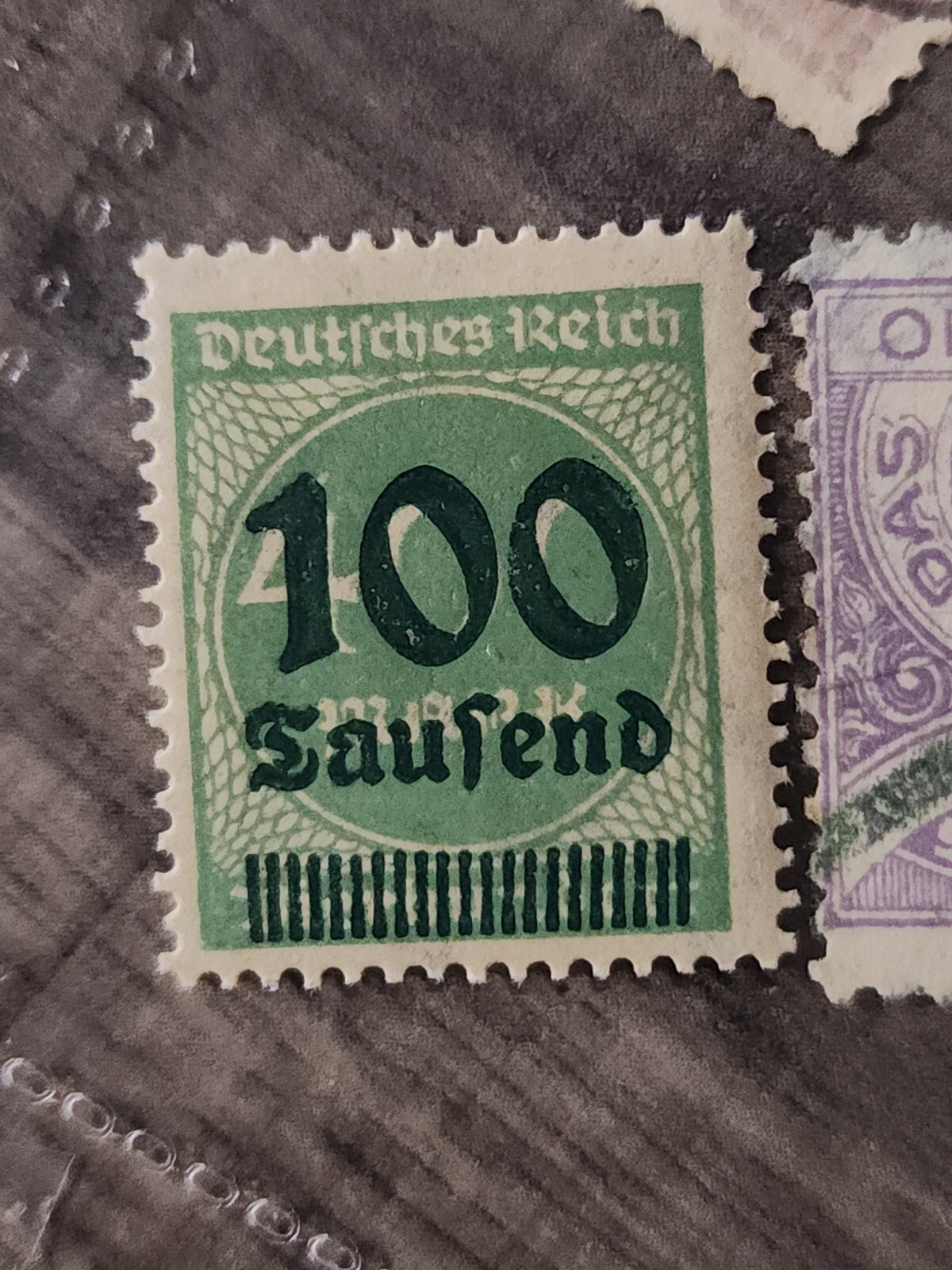 Deutsches Reich Foreign 100 Saufend Green Stamp Used - #A456 | eBay