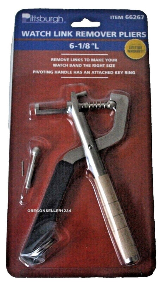 WATCH BAND PLIER PIN REMOVER STRAP LINK REPAIR TOOL WITH PINS 0.8MM AND ...