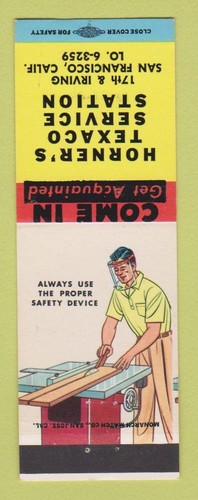 Matchbook Cover - Horner's Texaco oil gas San Francisco CA | eBay
