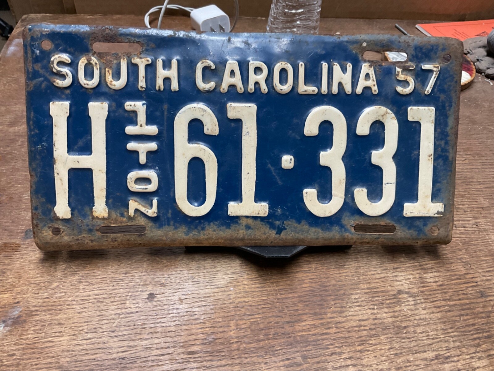 License Plate Vintage Tag South Carolina SC H 1 Ton Truck 1957 61 331 ...
