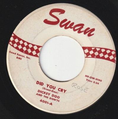 DICKEY DOO & THE DON'TS DID YOU CRY US ISSUE PLAYS GREAT | eBay UK