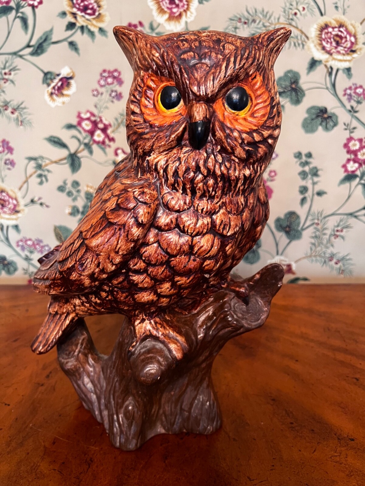 Vintage Antique MCM 1970's Large Ceramic Owl Statue | eBay