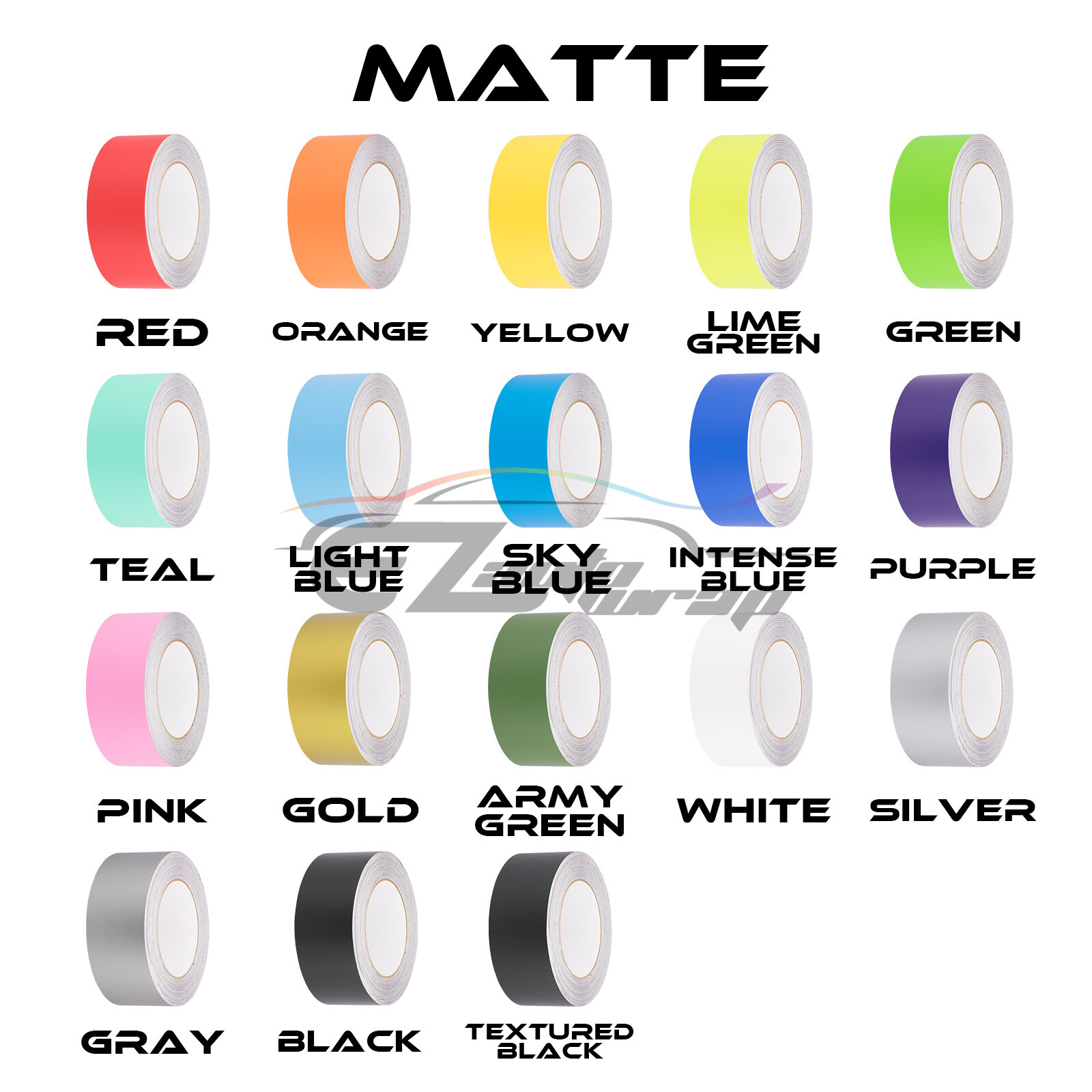 Matte Color Racing Stripes Vinyl Wrap Decal For Scion Toyota FRS 10FT ...