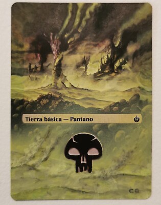 mtg magic the gathering swamp Alter, hand painted, border extension | eBay