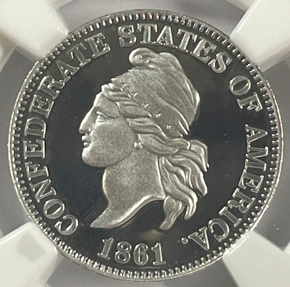 1861 Confederate Cent 2011 Smithsonian "Restrike" 1/4 oz Platinum NGC ...