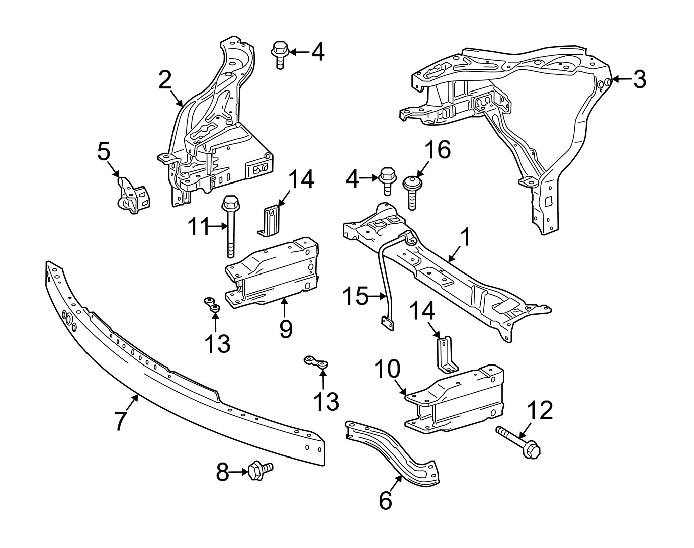 Genuine OEM Driver Left Radiator Support Bracket For Mercedes ...