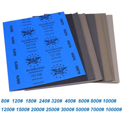Wet/Dry Sand Paper Sanding Sandpaper 80-10000 Grit Polish High Quality ...