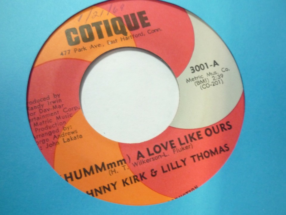 JOHNNY KIRK & LILLY THOMAS a love like ours /Bitter with the sweet 45 ...
