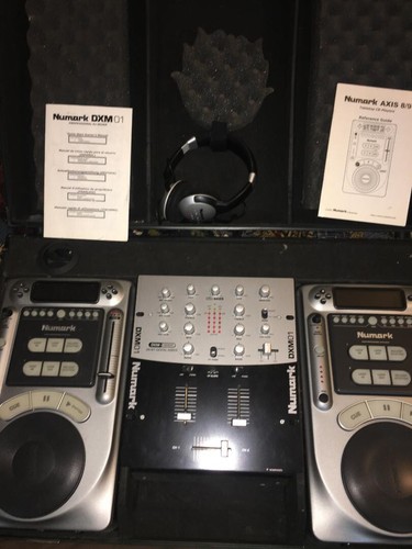 2 Numark Axis 8 Professional DJ CD Players & Numark DXM01 Mixer In Hard ...