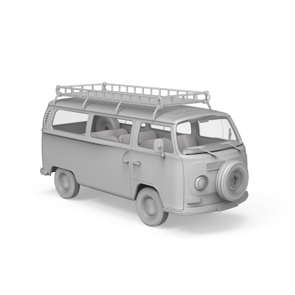 AK Interactive 1/35 Volkswagen TV T2 1967 Hippie Bay Window Bus Van ...