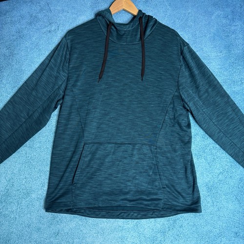 Tek Gear Men’s L Pullover Hoodie Teal Fleece Lined Sweatshirt ...