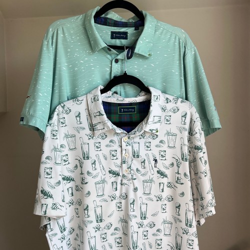 William Murray Men's Golf Polo Shirt Bundle Lot Cocktail Print Scuba ...