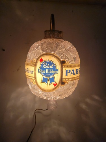 Vintage Pabst Blue Ribbon Beer Rotating Motion Lighted Wall Sconce | eBay