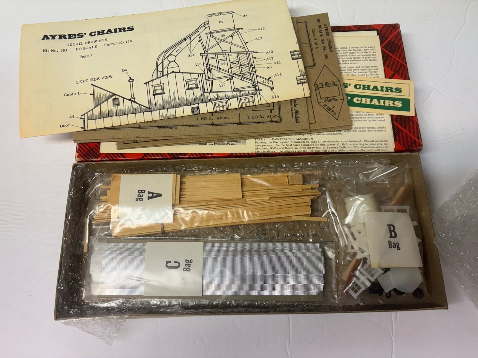 Campbell Scale Models HO -Ayres Chairs Kit #391 | eBay